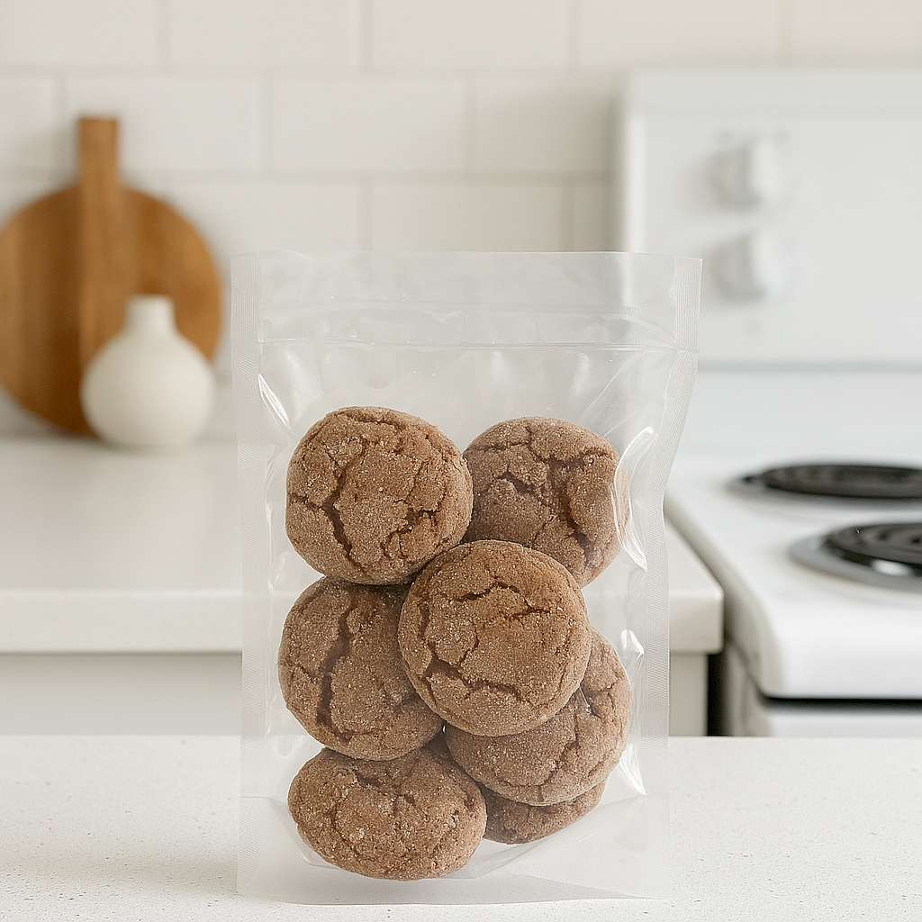 Frozen Ginger Molasses Cookie Dough – Flake'd Foods