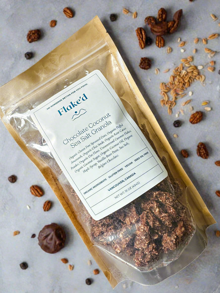 Chocolate Coconut Sea Salt Granola – Flake'd Foods
